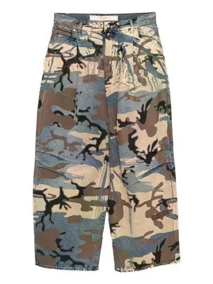 PDF Camouflage-pattern Jeans - Blue