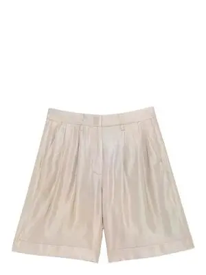 Peserico Cuffed-hem Pleated Shorts - Neutrals