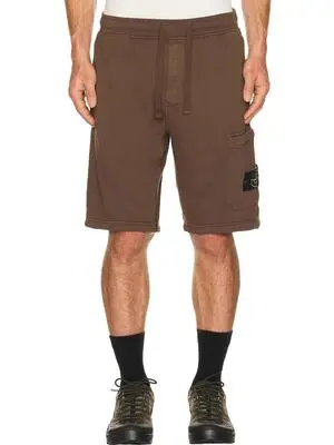 Stone Island Garment Dyed Shorts - Umber