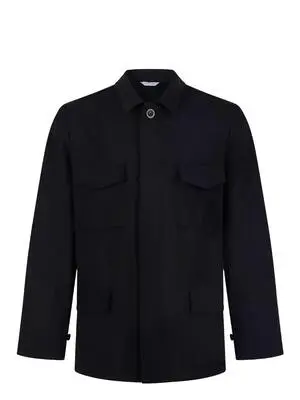 Boglioli Buttoned Flap Jacket - Blue