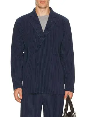 Issey Miyake Tailored Pleats Jacket - Manarola Boat Navy