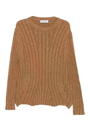 KIKO KOSTADINOV Ribbed Crew-neck Sweater - Brown