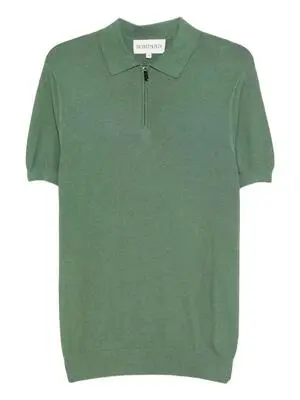 Eric Bompard Zipped Polo Shirt Green