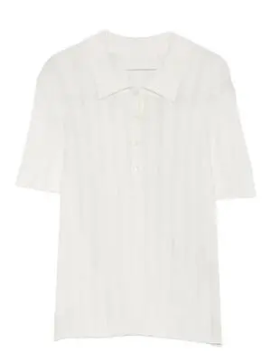 Eric Bompard Ribbed Polo Shirt - Neutrals