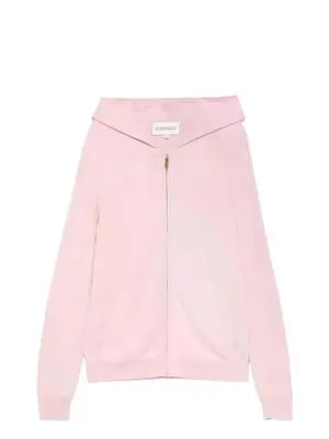 Eric Bompard Cashmere Zip Hooded Hoodie - Pink