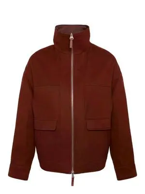 YVES SALOMON Zip Jacket - Brown