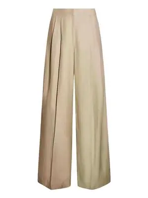 YVES SALOMON Pleated Palazzo Pants - Neutrals