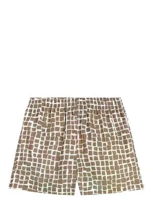 TOD'S Patterned Drawstring Shorts - Brown