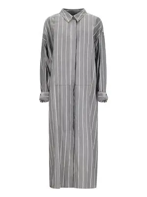 BATAKOVIC BELGRADE Striped Pattern Coat - Grey