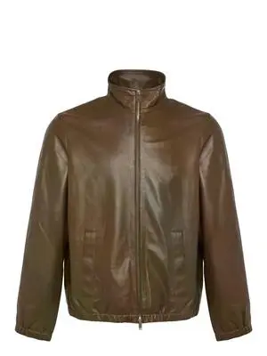 YVES SALOMON Leather Jacket - Green