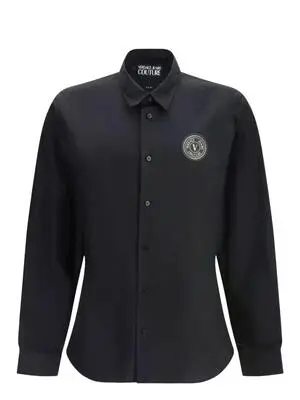 Versace Emblem-patch Shirt - Black