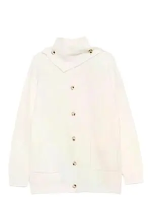 VIKTORIA CHAN Buttoned Cardigan With Patch Pockets - White
