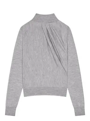 Givenchy Draped Pullover Sweater Grey