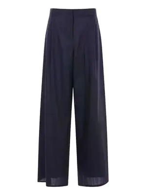 Dusan Pleated Palazzo Pants - Blue