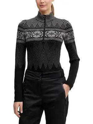 NEWLAND Graphic-patterned Zip Skiwear - Black