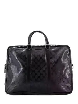 Gucci Gg Imprime Large Business Bag - Black