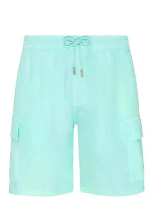 Vilebrequin Cargo-pocket Linen Bermuda Shorts - Blue