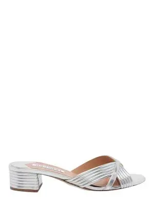 AQUAZZURA Sundance Round-toe Sandals - Silver