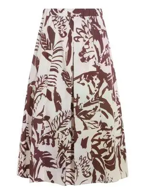 Antonelli Firenze Floral-print A-line Skirt - Brown