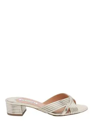 AQUAZZURA Sundance Round-toe Sandals - Gold