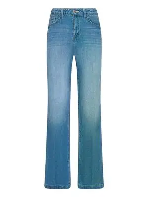 L'Agence Scottie Wide Leg Jeans - Blue