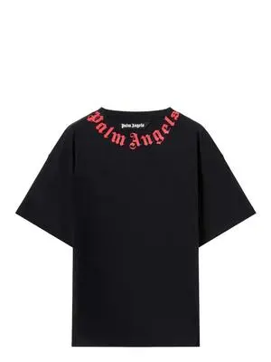 Palm Angels Logo Neck T-shirt - Black