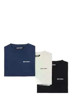 Palm Angels Logo-detail T-shirts Set - Black