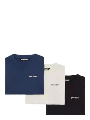 Palm Angels Classic Logo T-shirts Tripack - Black
