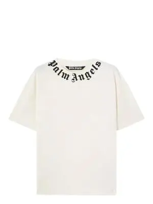 Palm Angels Logo-neckline T-shirt - Neutrals