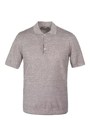 MOORER Vinal-mag Short-sleeve Polo Shirt - Grey