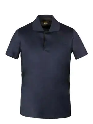 MOORER Ronald-jcl Button-fastening Polo Shirt - Blue