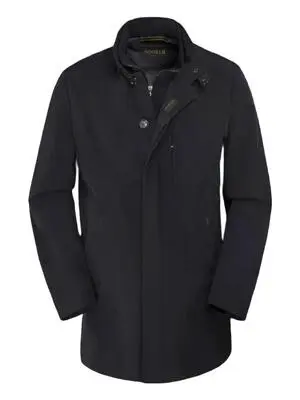 MOORER Button-fastening Coat - Blue