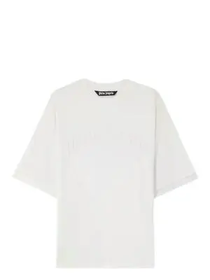 Palm Angels Embroidered Double T-shirt - Neutrals