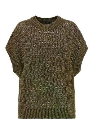 Max Mara Crew-neck Short-sleeve Sweater - Green