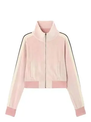 Palm Angels Zip Crop Track Jacket - Pink