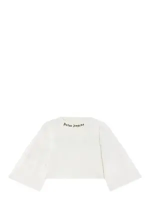 Palm Angels Logo Cropped T-shirt - White
