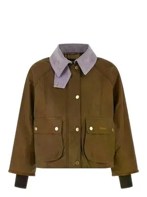 Barbour Cropped Beadnell Waxed Cotton Jacket - Brown