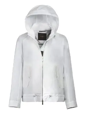 MOORER Hooded Zip-up Jacket - White