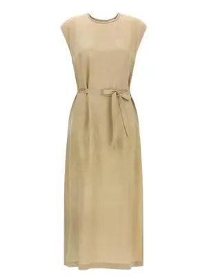 Peserico Sleeveless Midi Dress - Neutrals