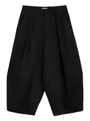 You Must Create Earth Deadbeat Wide-leg Pleated Trousers - Black