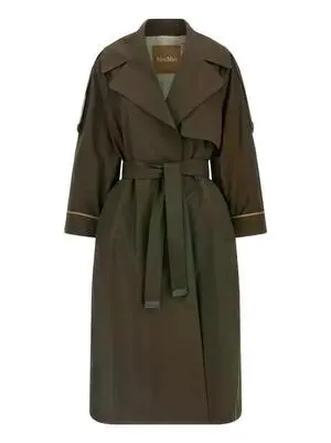 Max Mara Belted Trench Coat - Green