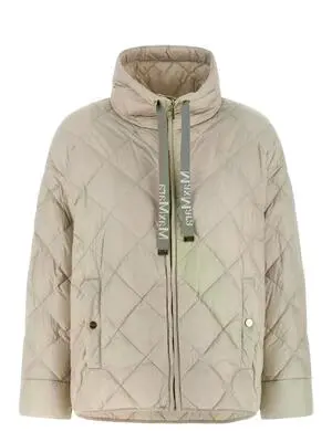 Max Mara Diamond-quilted Down Jacket - Neutrals