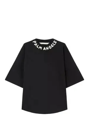 Palm Angels Logo-printed Crew-neck T-shirt - Black
