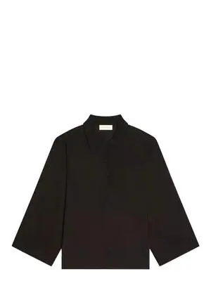 Dries Van Noten Buttoned Polo Top - Black