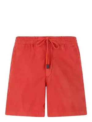 SLOWEAR Regular Fit Velvet Shorts - Orange