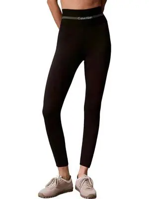 Calvin Klein Icon Logo-waistband Leggings - Black
