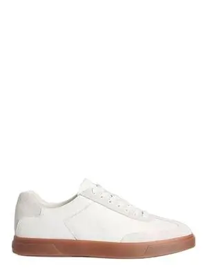 Calvin Klein Leather Sneakers - Neutrals
