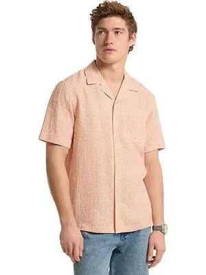 Michael Kors Tile Print Linen Shirt - Orange