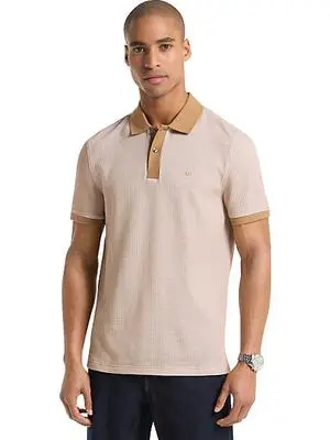 Michael Kors Waffle Stretch Cotton Polo Shirt - Brown