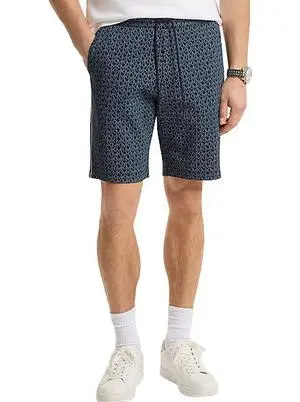 Michael Kors Signature Logo Cotton-blend Shorts - Blue